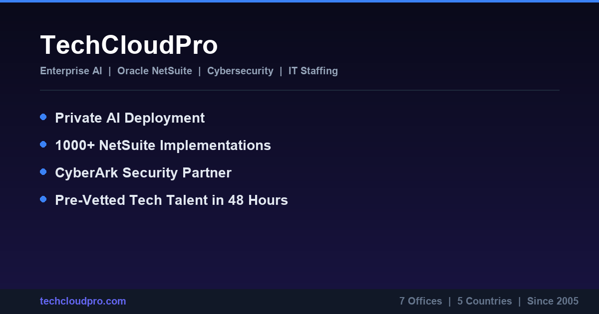 TechCloudPro — Enterprise AI, ERP, Cybersecurity & IT Staffing